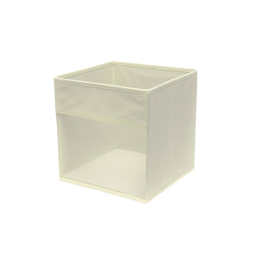 10.5-in W x 11-in H x 10.5-in D Cream Fabric Bin at Lowes.com