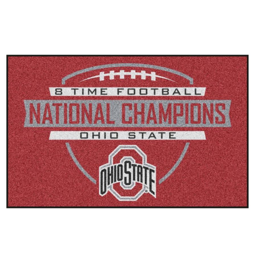 FANMATS Ohio State Buckeyes NCAA Dynasty Mat 1-1/2-ft x 2-1/2-ft Red ...