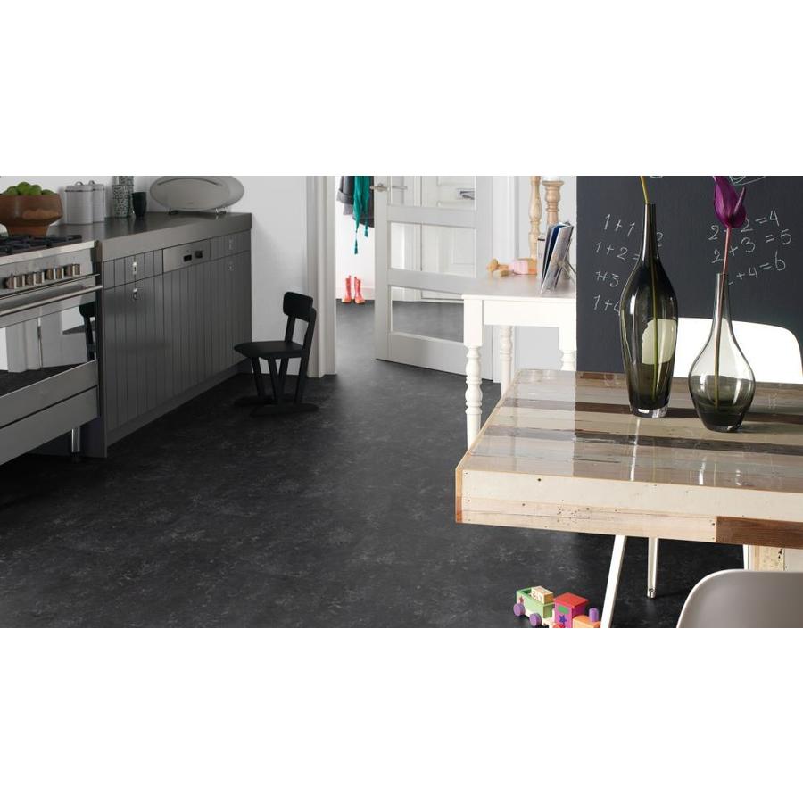 Forbo Marmoleum Click Cinch LOC Black 11.81-in W x 11.81-in L Water ...