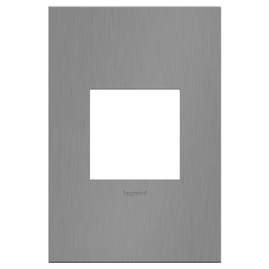 Legrand adorne 1-Gang Brushed Black Nickel Single Square Screwless ...