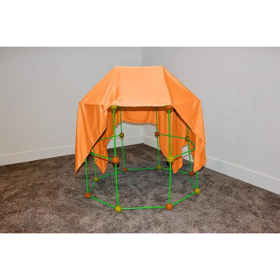 Funphix 77 Pc Fort Building Kit with Glow in The Dark Sticks + Orange ...