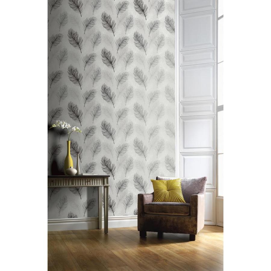 Arthouse Whisper Black and White Feather Wallpaper in the Wallpaper ...