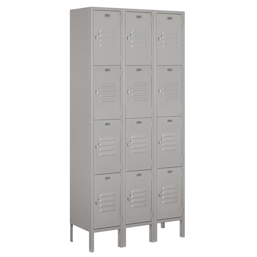 SALSBURY INDUSTRIES 12-in Wide Four Tier Standard Metal Locker- 3 Wide ...