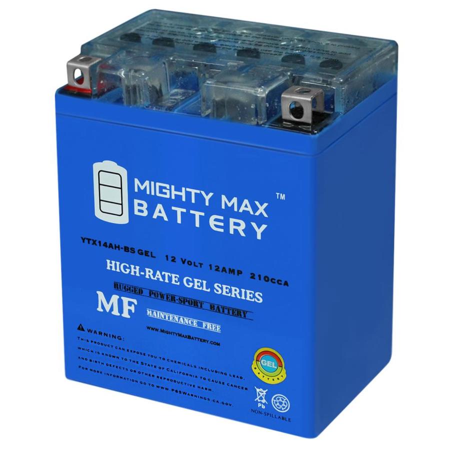 Mighty Max Battery YTX14AH-BS GEL 12V 12AH Battery for Polaris 4011359 ...