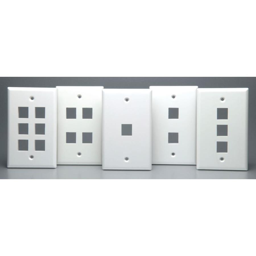 DataComm Electronics 3-Gang Keystone White Triple Standard Wall Plate ...