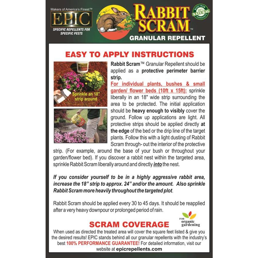 EPIC Rabbit Scram 2.5-lb Rabbit Repellent in the Animal & Rodent ...