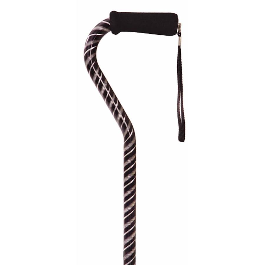 Essential Medical Supply Laser Cut Dazzling Offset Cane in Black in the ...