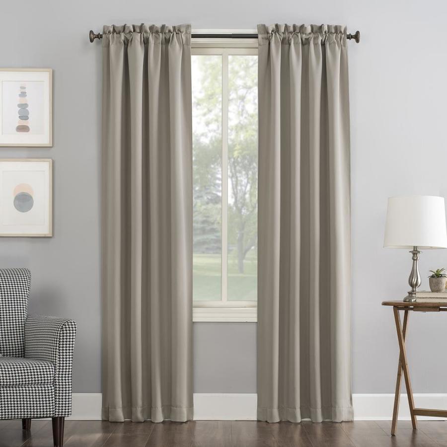 Sun Zero Sun Zero Bernard 84-in Curtain Panel in Stone in the Curtains ...