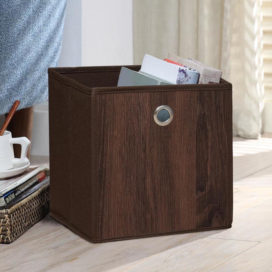 NEU Home Neu Home Faux Wood Storage Cube in Dark Brown in the Storage ...