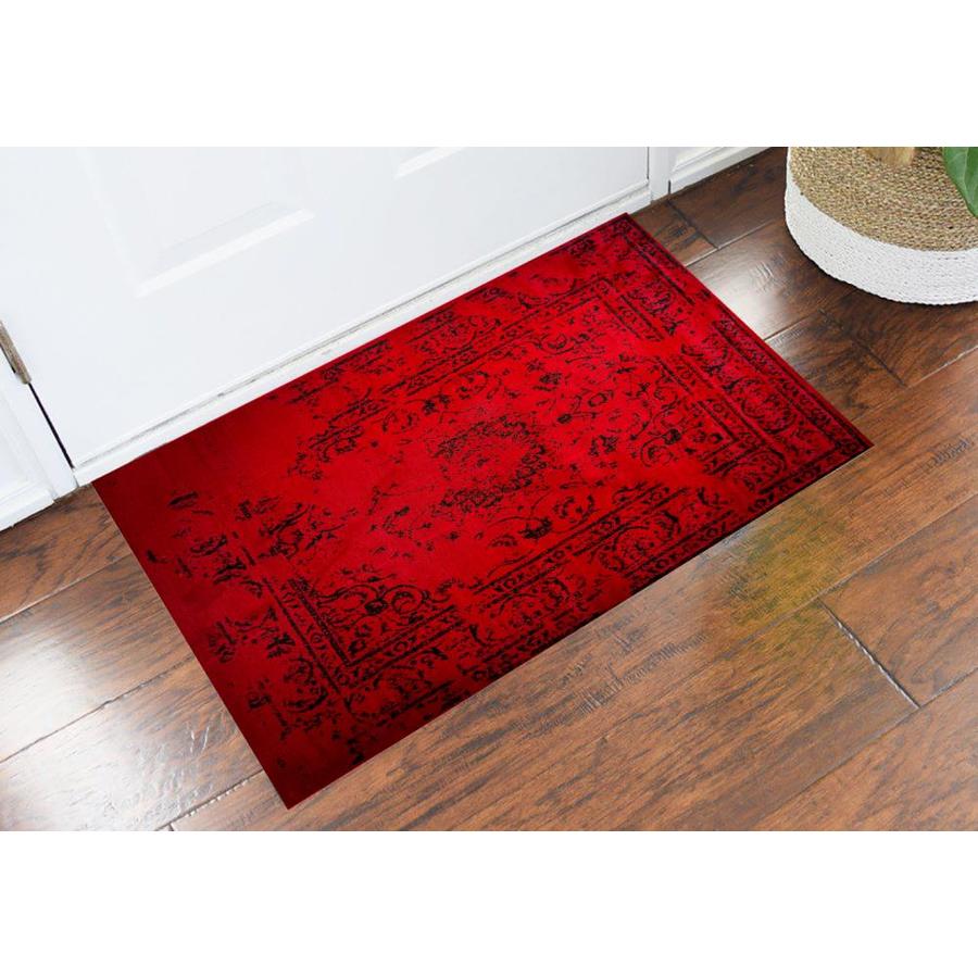 MSRUGS MSRUGS Jaime Red 2 ft. by 3 ft. Polypropylene Area Rug in the ...