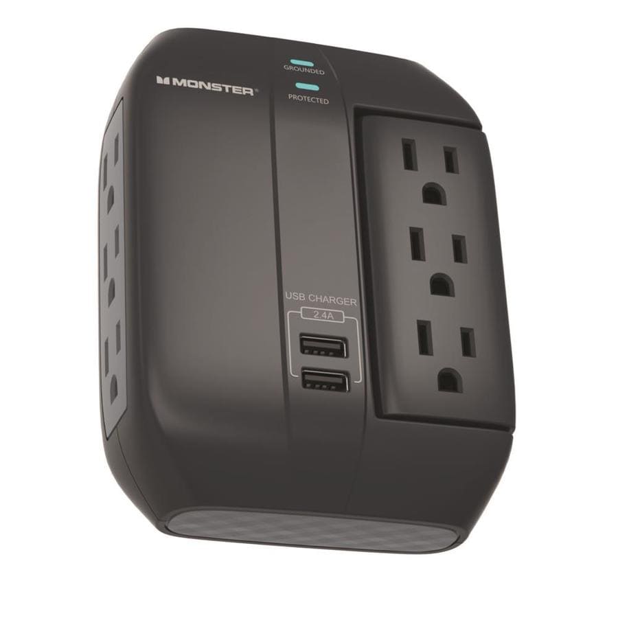 Monster Monster Power, 6-Outlet, Wall Tap with 3 Swivel Outlets ...