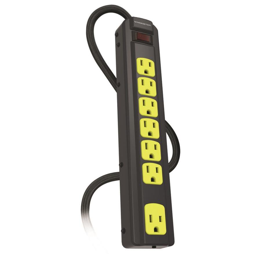 Monster Monster Power, 7-Outlet Heavy-Duty Surge Protector, Fireproof ...