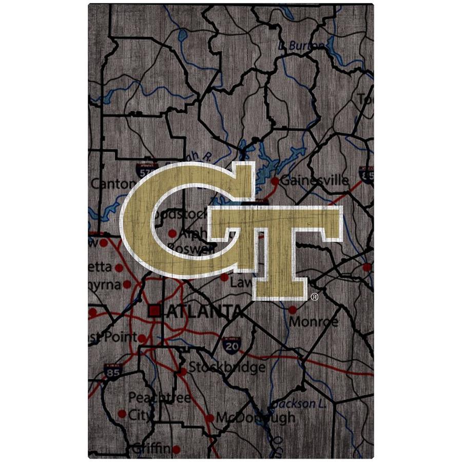 Fan Creations Georgia Tech City Map 11x19 Sign in the Wall Art ...