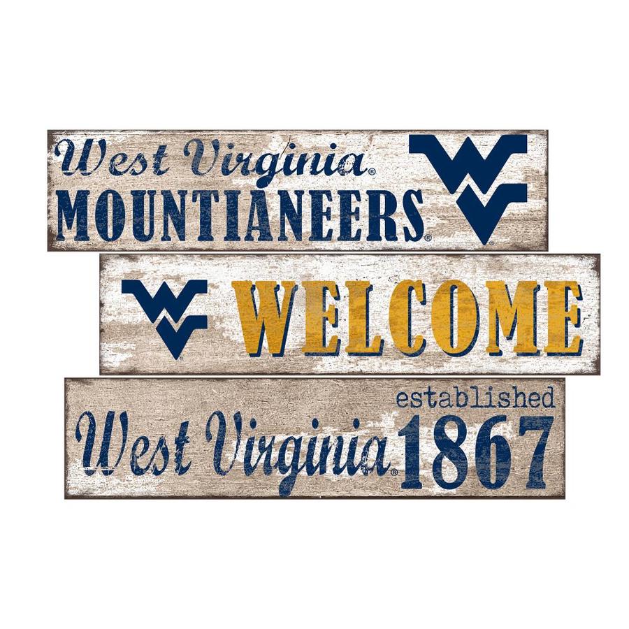 Fan Creations University of West Virginia Welcome 3 Plank in the Wall ...