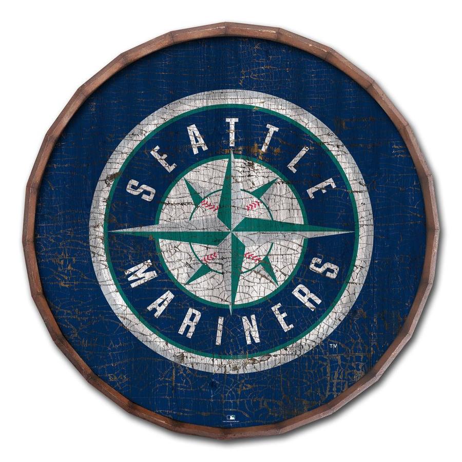 Fan Creations Seattle Mariners Cracked Color 24-in Barrel Top in the ...