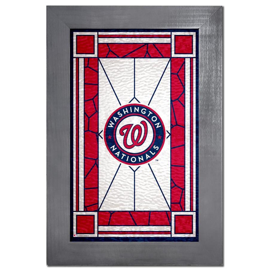 Fan Creations Washington Nationals Stained Glass 11x19 Sign in the Wall ...
