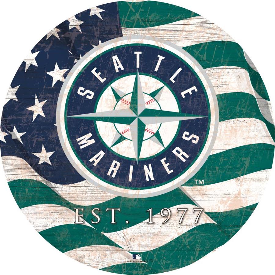 Fan Creations Seattle Mariners Team Color Flag 12in Circle in the Wall ...