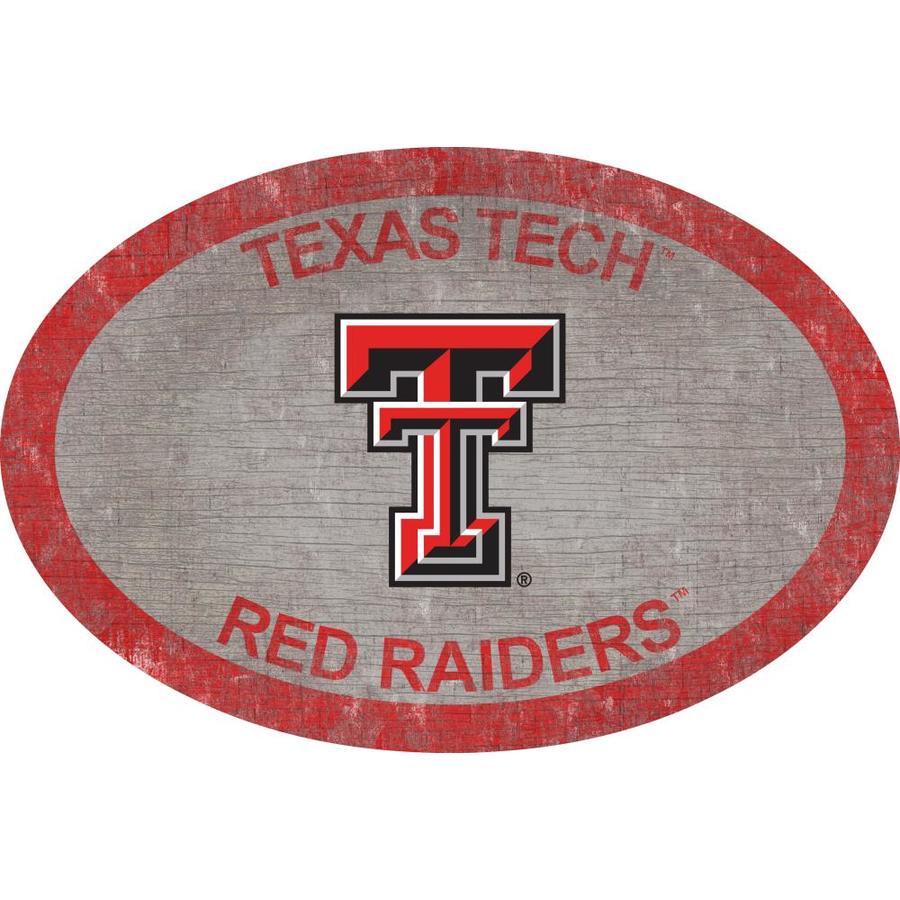 Fan Creations Texas Tech University 46 -in Team Color Oval in the Wall ...