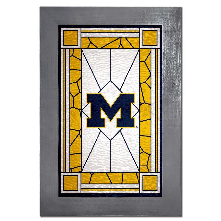 Fan Creations University of Michigan Stained Glass 11x19 Sign in the ...