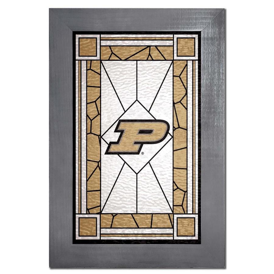 Fan Creations Purdue Stained Glass 11x19 Sign in the Wall Art ...