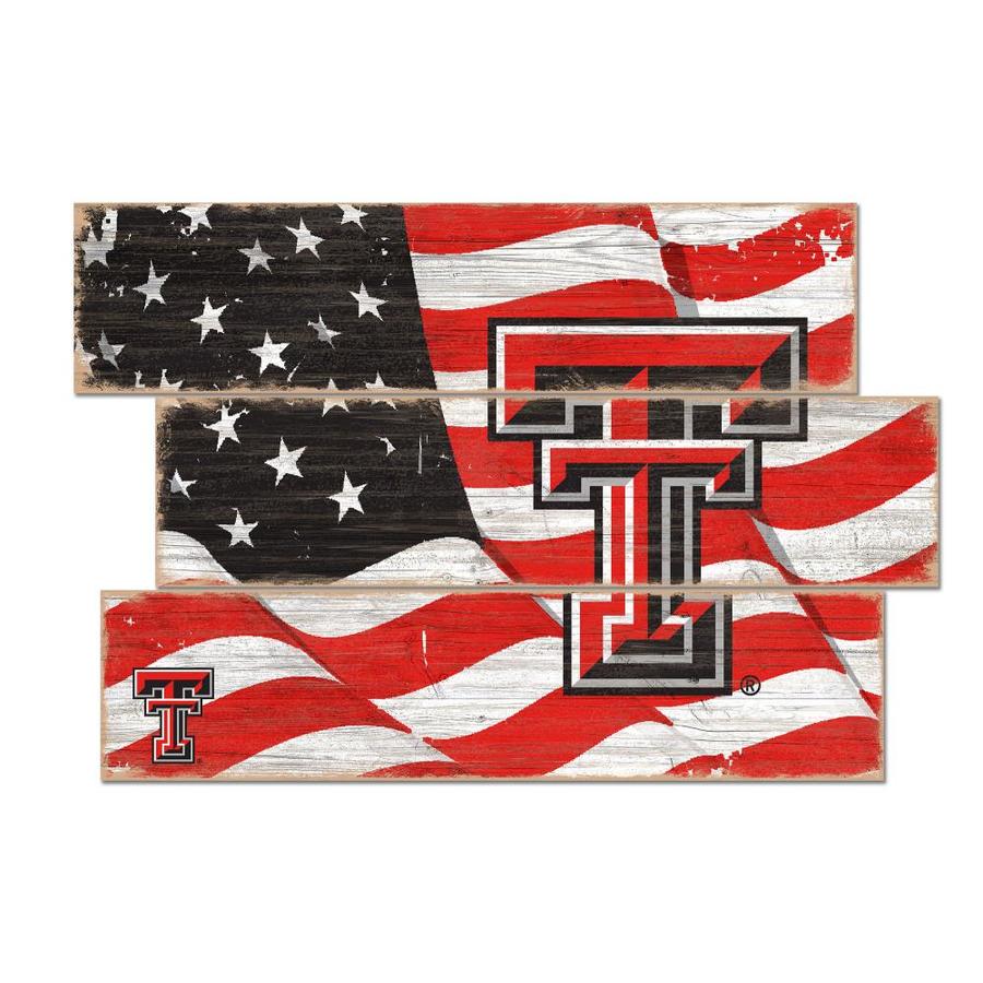 Fan Creations Texas Tech University Flag 3 Plank in the Wall Art ...