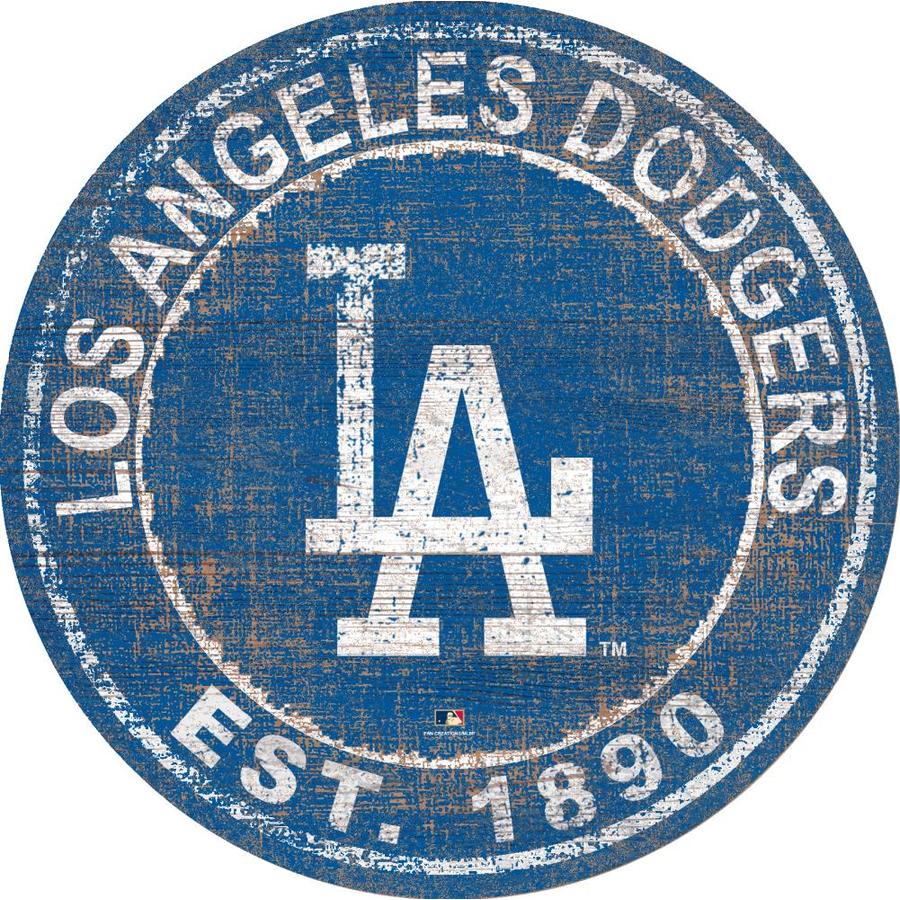 Fan Creations Los Angeles Dodgers Heritage Logo Round Sign in the Wall ...