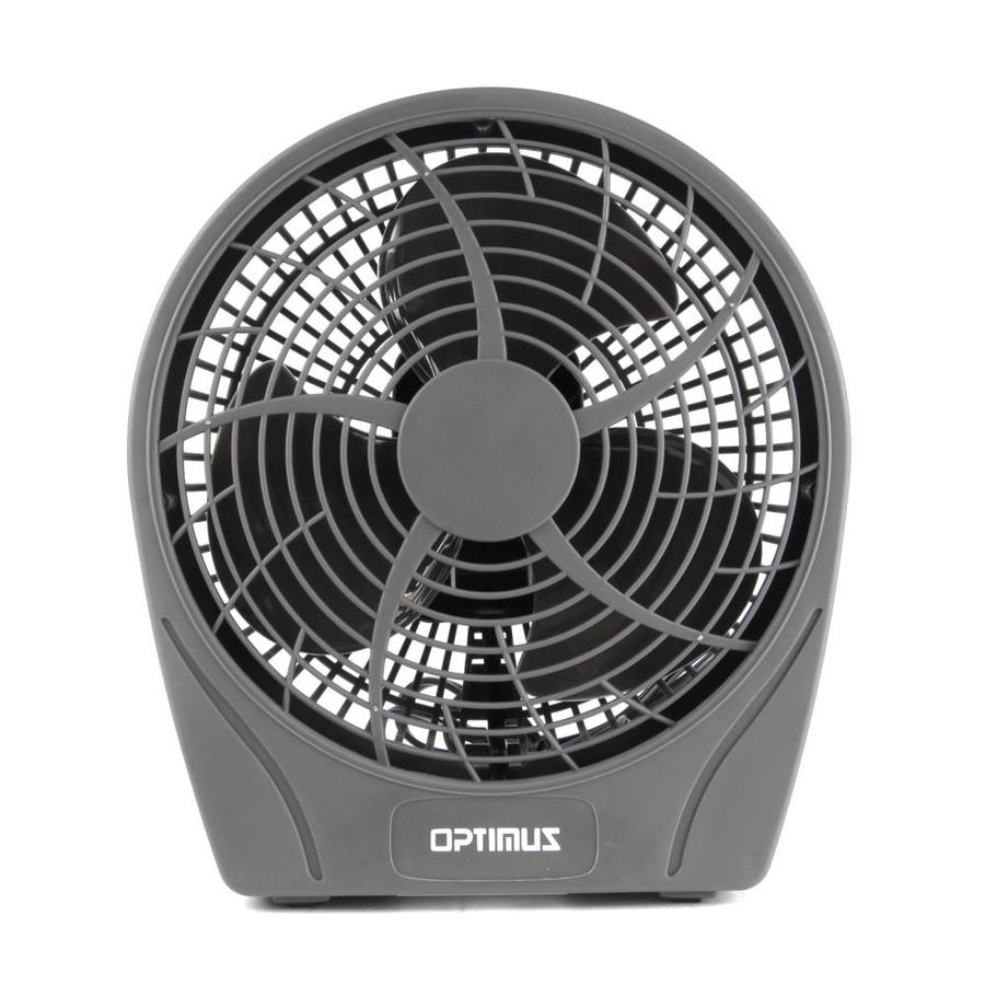 Optimus Optimus 9 in. Stylish 3 Speed Personal Fan in Gray in the ...