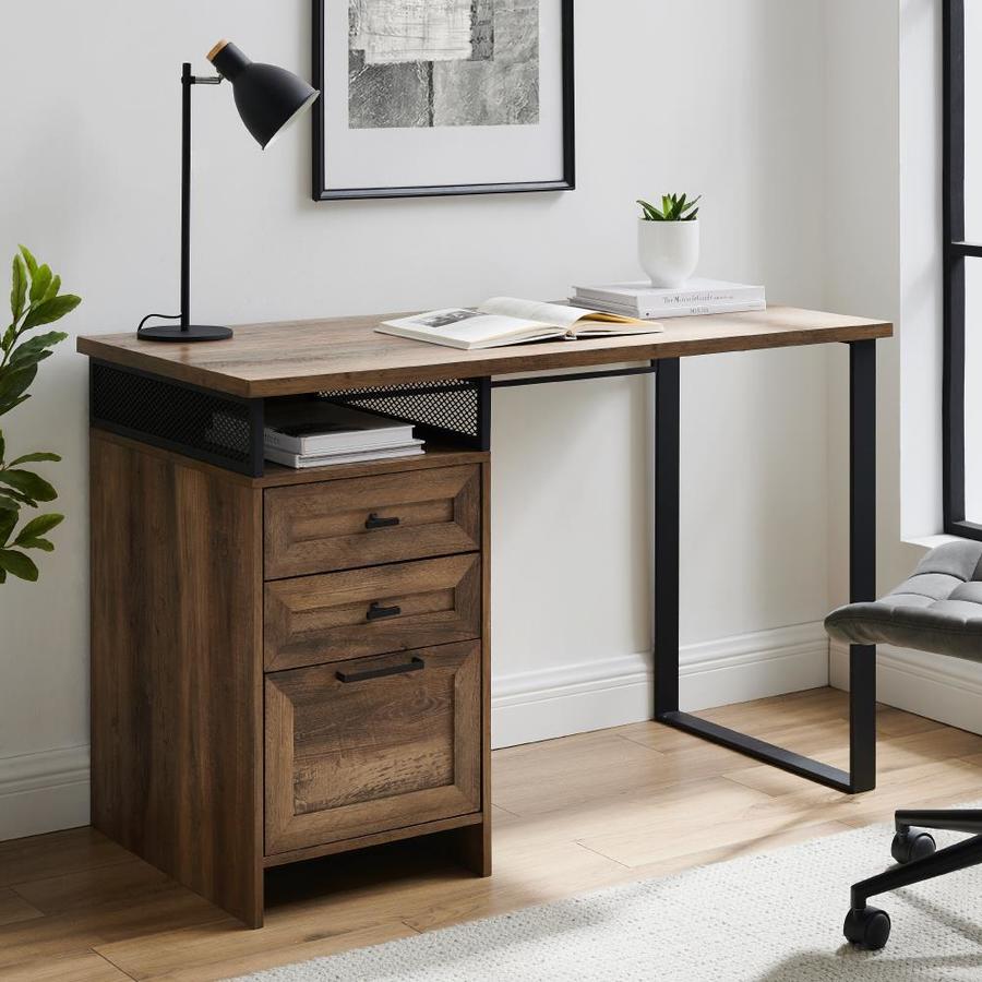 Walker Edison 47.5-in Brown Executive Desk in the Desks department at ...