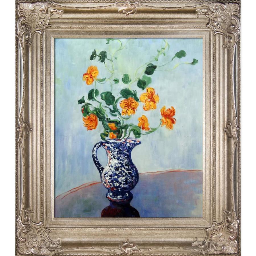 La Pastiche La Pastiche by overstockArt Nasturtiums in a Blue Vase with ...