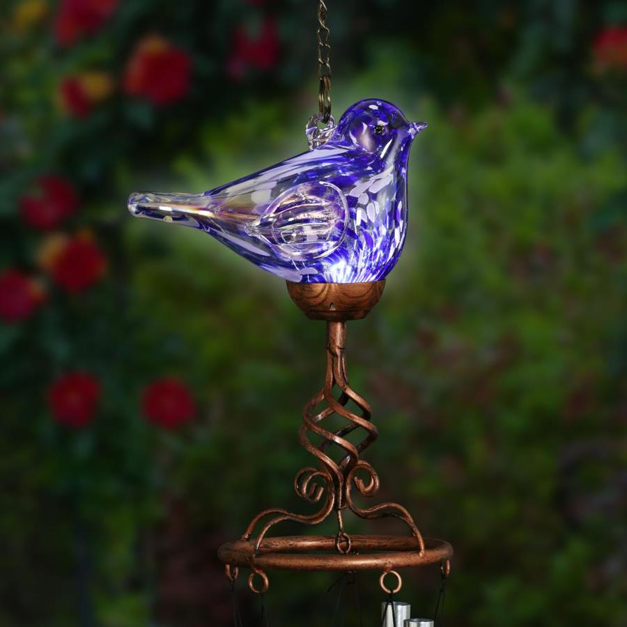 Exhart Solar Blue Bird Wind Chime in the Wind Chimes department at ...