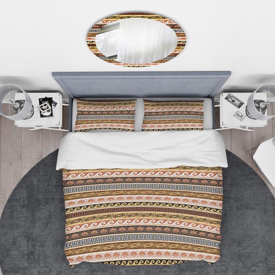 Designart Ancient Greek Patterns' Abstract Duvet Cover Set in the ...