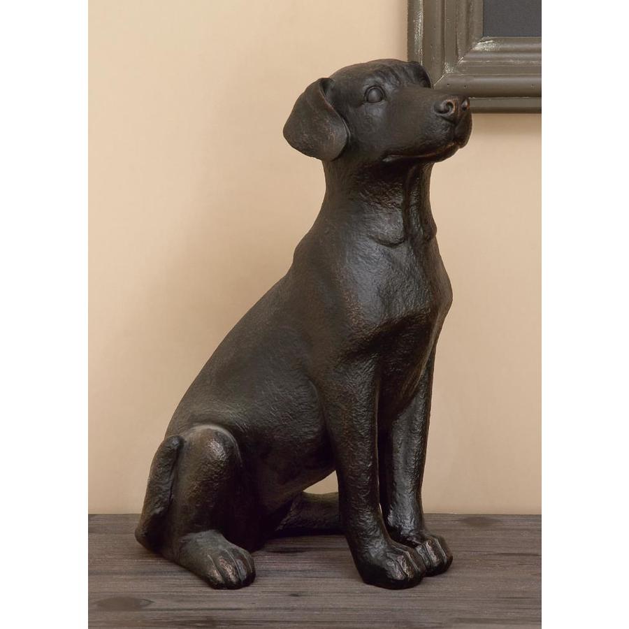 Grayson Lane Small Black Lab Dog Statue Floor Decor 10-in x 16-in in ...