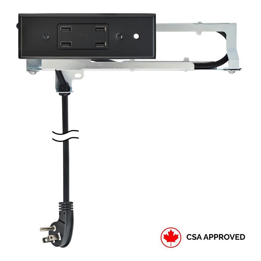 Docking Drawer Blade In-Drawer Charging Outlet, 4 USB-A ports, Black in ...