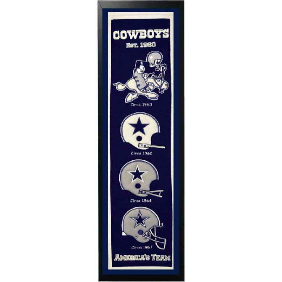 VOS NFL football Dallas Cowboys Felt Banner 14x37 Wall Decor Frame in ...