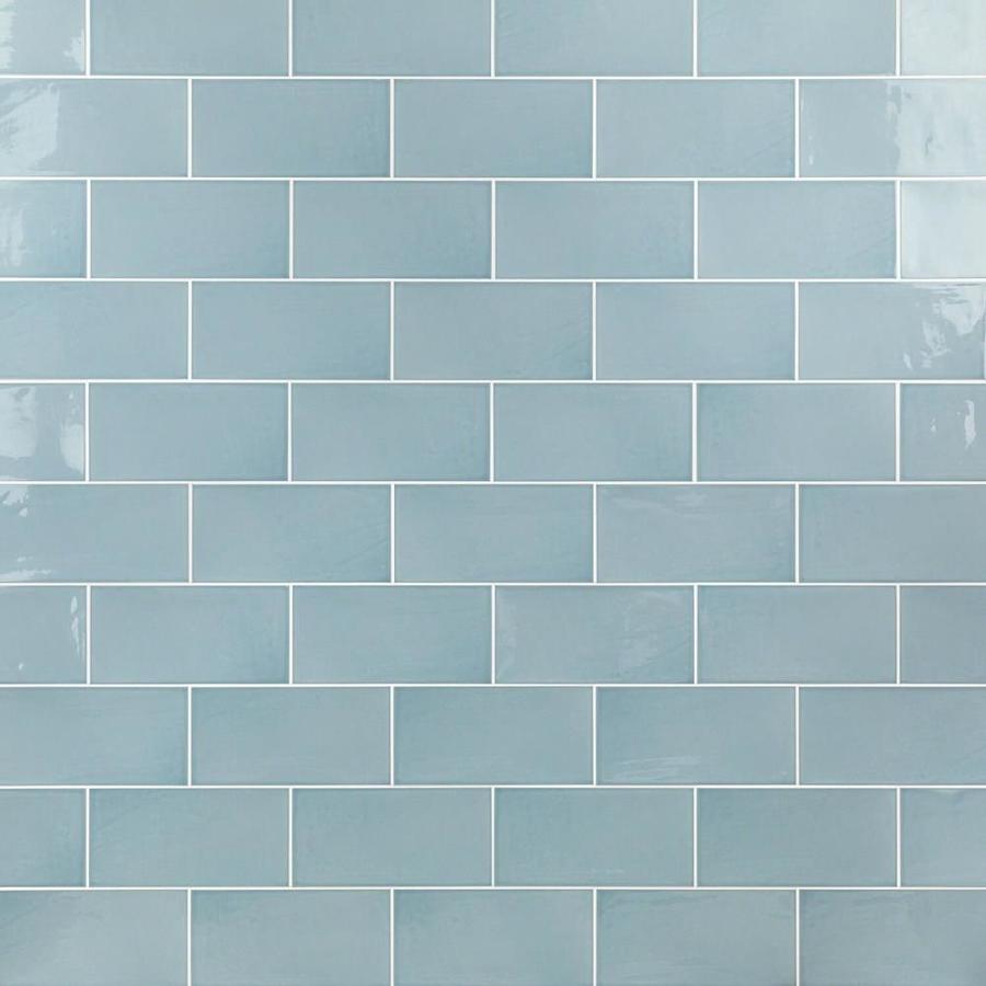 Artmore Tile Antigua 30-Pack Light Blue 5-in x 10-in Polished Ceramic ...