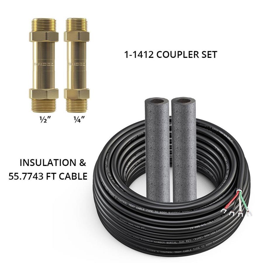 MRCOOL DIY 1/4 in. x 1/2 in. Brass Couplers with 50 ft. of ...
