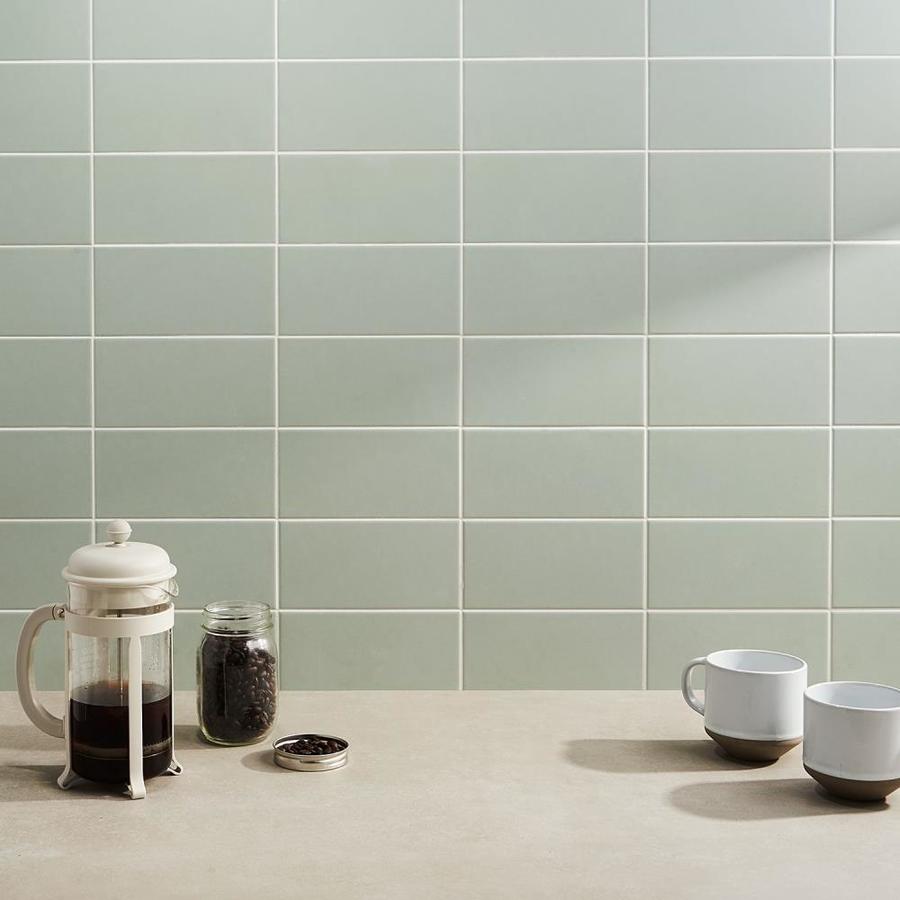 Artmore Tile Tarin 28-Pack Green 4-in x 8-in Matte Ceramic Subway Wall ...
