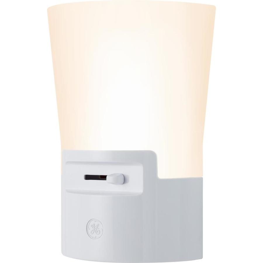 GE Dimmable White LED Night Light with Auto On/Off in the Night Lights ...
