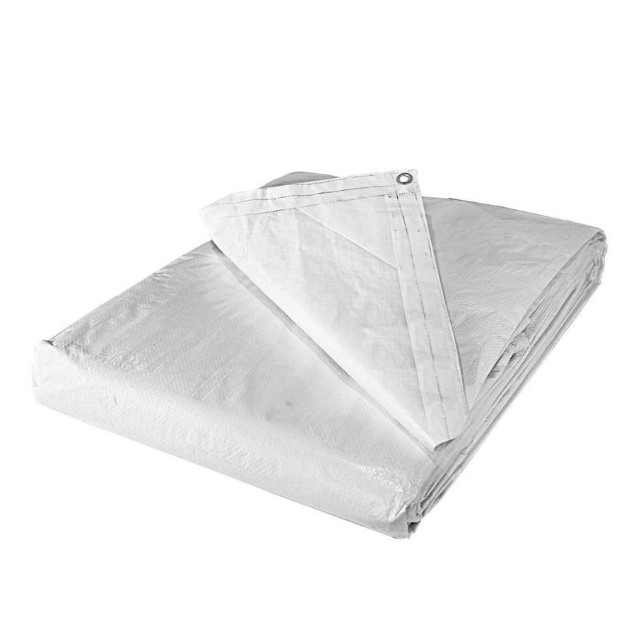 BOEN 20 ft. x 30 ft. White Extra Heavy Duty Fire Retardant Tarp in the ...