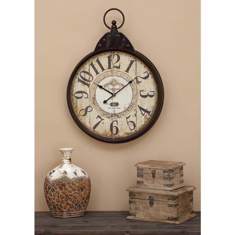 Grayson Lane Black Vintage Metal Wall Clock 28 x 20 in the Clocks ...
