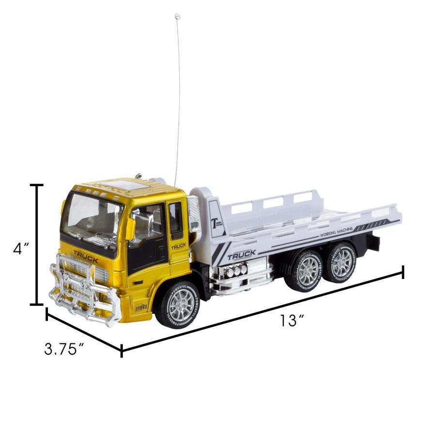 Toy Time Remote Control Flatbed Truck- 4 Channel Fully Functional RC ...