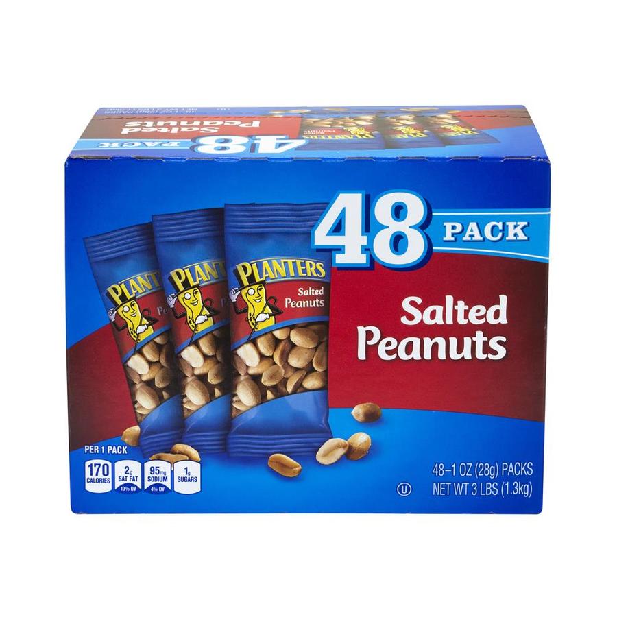 Planters Planters Salted Peanuts, 1 oz, 48 in the Snacks & Candy ...