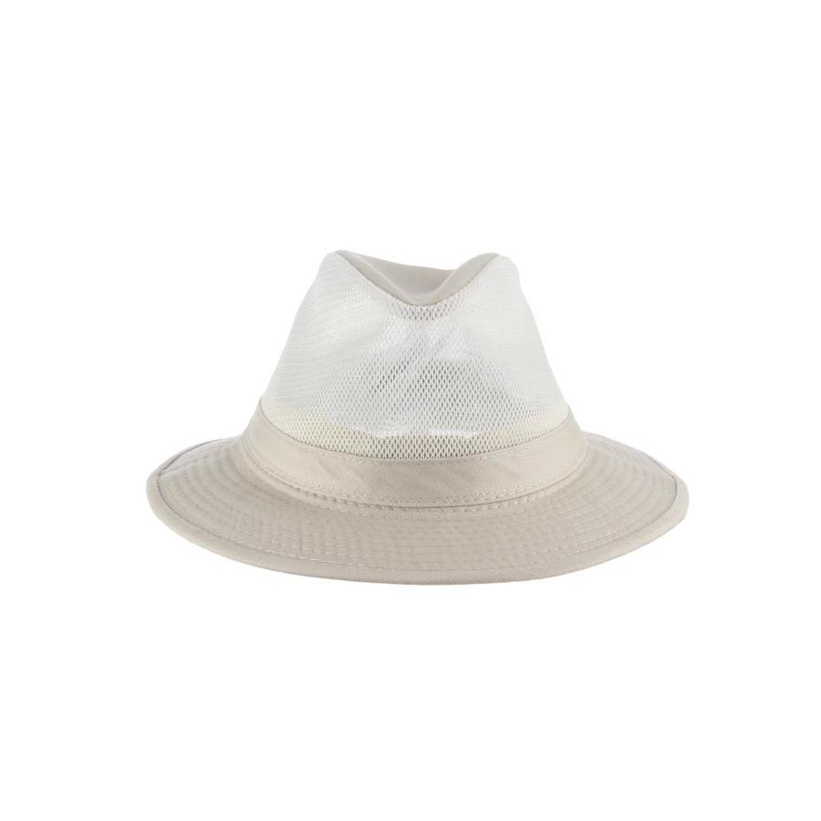 Dorfman Pacific DPC Washed Twill Safari Hat with Mesh Sidewall- Putty ...