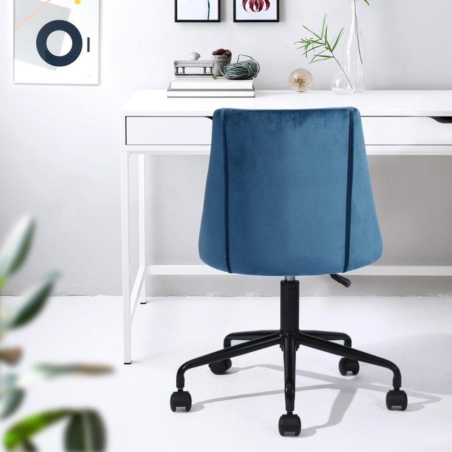 CASAINC Blue Computer Chair Back Cushion Seat Adjustable Swivel Office ...
