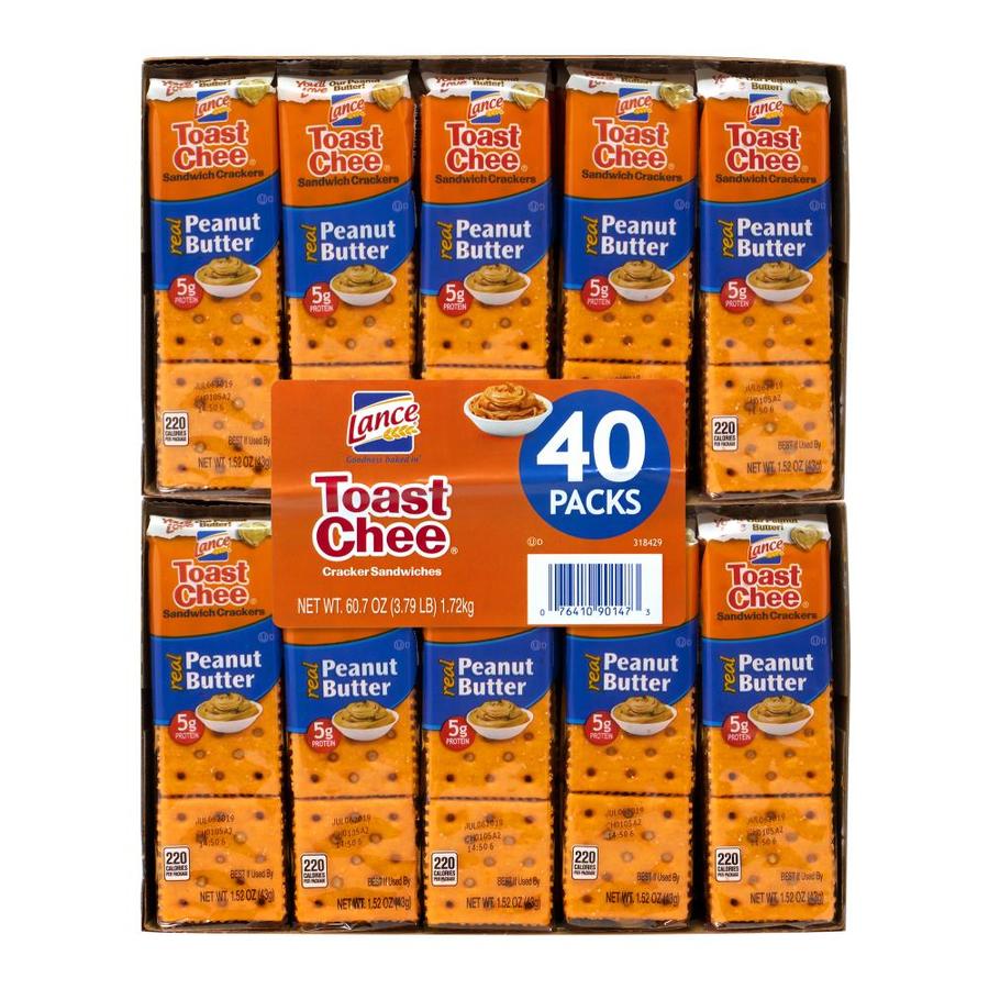 Lance Lance Toast Chee Peanut Butter Cracker Sandwiches, 40 in the ...