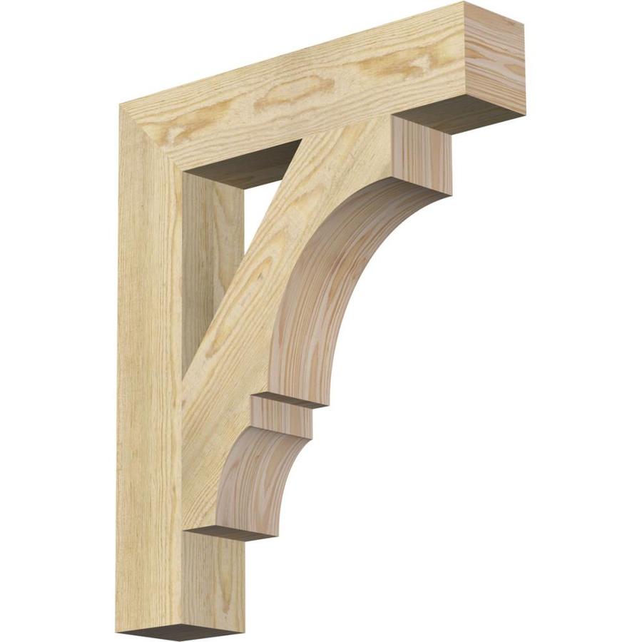 Ekena Millwork 4-in W x 20-in D x 24-in H Balboa Block Rough Sawn ...