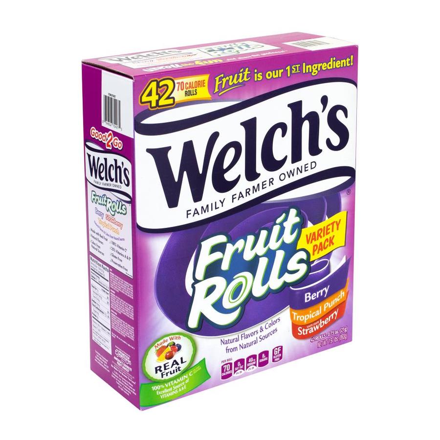 Welch's Welch's Fruit Rolls Fruit Snacks Variety Pack, 0.75 oz, 42 in ...