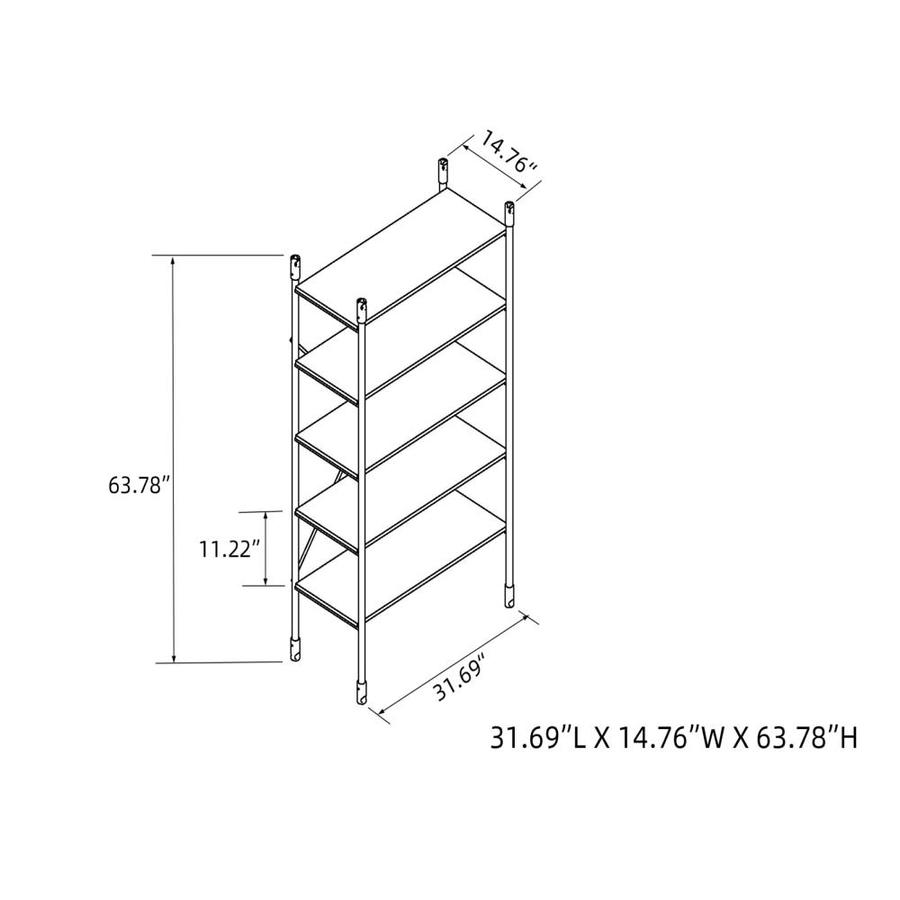 CASAINC 5 Fixed Shelves Bookshelf in the Bookcases department at Lowes.com