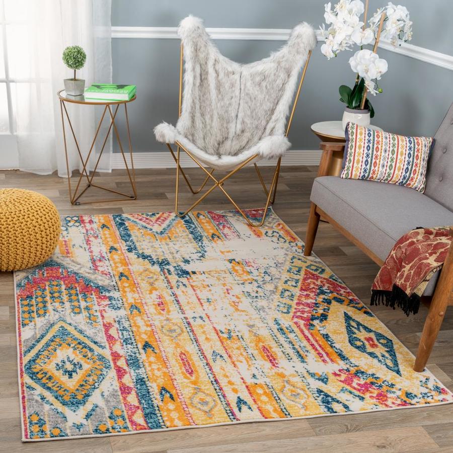 World Rug Gallery Brooklyn 8 x 10 Bohemian Geometric Modern Multi Area ...