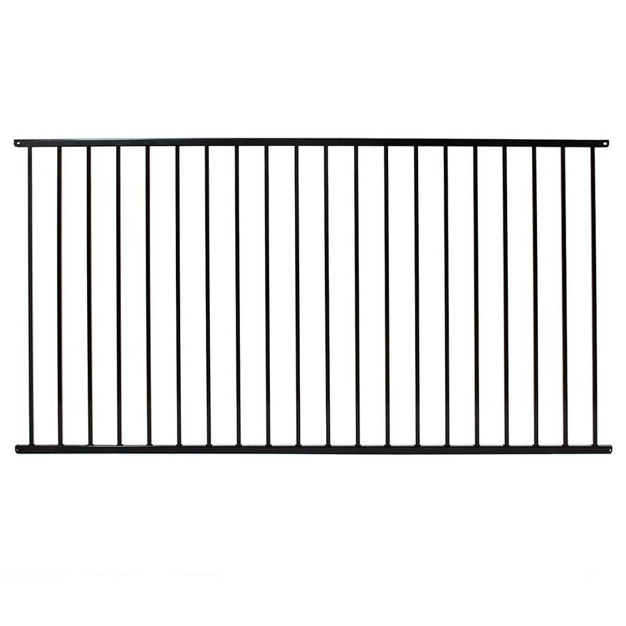 Fortress Building Products Versai 4-ft H x 7.5-ft W Gloss Black Steel ...